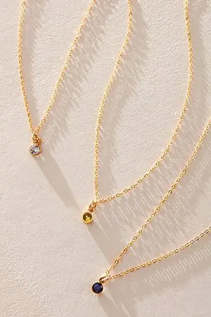 SET & STONES Birthstone Charm Necklace - May