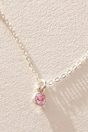 SET & STONES Birthstone Charm Necklace - October