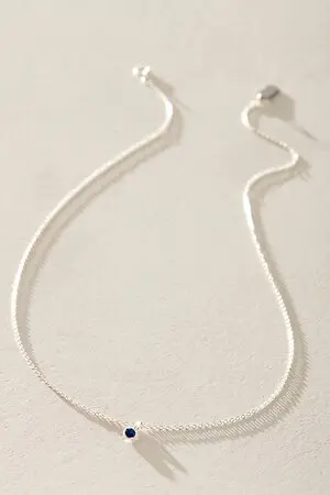SET & STONES Birthstone Charm Necklace - September