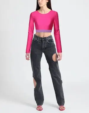 Versace Long Sleeve Crop Top - Pink
