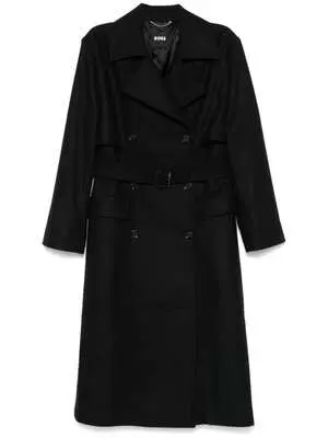 Women's black trench coat