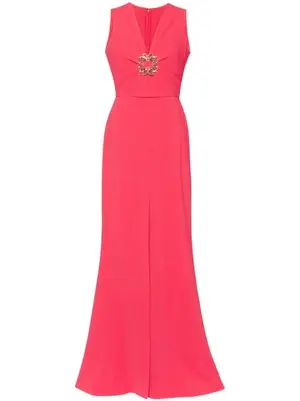 Elie Saab V-neck Long Dress