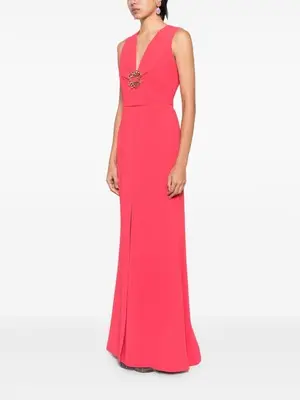 Elie Saab V-neck Long Dress