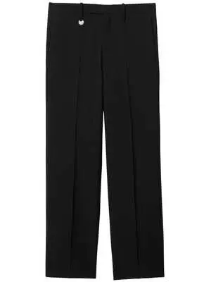 Burberry Straight-leg Wool Trousers - Black