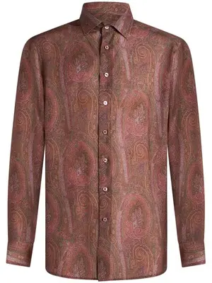 Etro Silk Paisley Shirt - Red