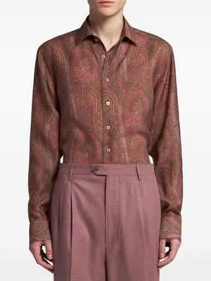 Etro Silk Paisley Shirt - Red