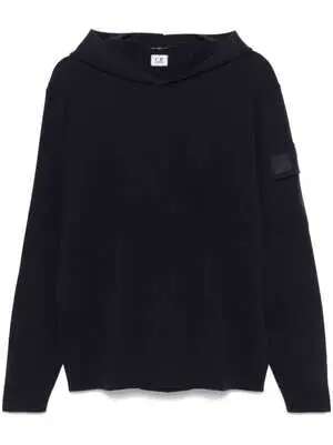 C.P. COMPANY Knitted Hoodie - Blue