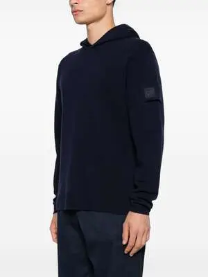 C.P. COMPANY Knitted Hoodie - Blue