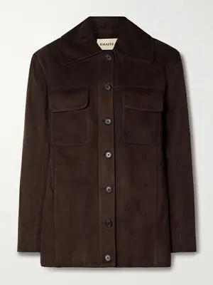 Khaite Iana Suede Shirt Jacket