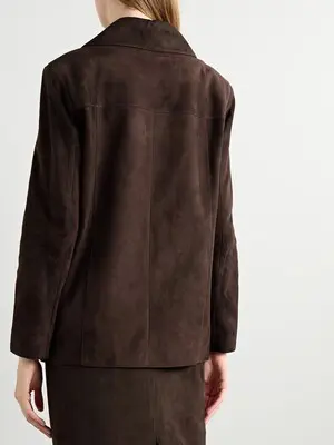 Khaite Iana Suede Shirt Jacket