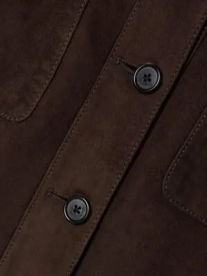 Khaite Iana Suede Shirt Jacket