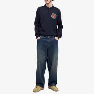 PARRA Flower Blob Knitted Polo Shirt