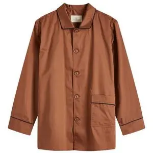 HAY Outline Long Pyjama Shirt - Milk Chocolate