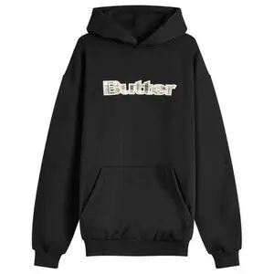 BUTTER GOODS Plaid Applique Logo Hoodie
