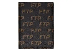 FTP Logo Repete Passport Holder - Brown