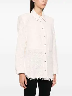 IRO PARIS Solaria Tweed Shirt - Neutrals