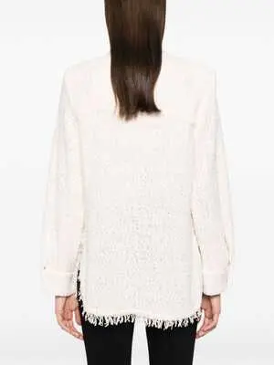 IRO PARIS Solaria Tweed Shirt - Neutrals