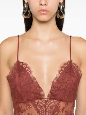 Zimmermann Illustration Bodysuit - Brown