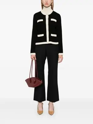 Tory Burch Kendra Chunky Wool Cardigan - Black