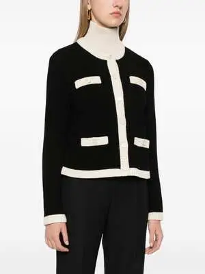 Tory Burch Kendra Chunky Wool Cardigan - Black