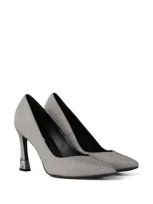 Karl Lagerfeld Premiere 90mm Glitter Pumps - Silver