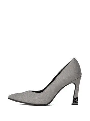 Karl Lagerfeld Premiere 90mm Glitter Pumps - Silver