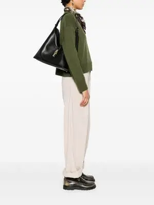 Furla Goccia Leather Shoulder Bag - Black