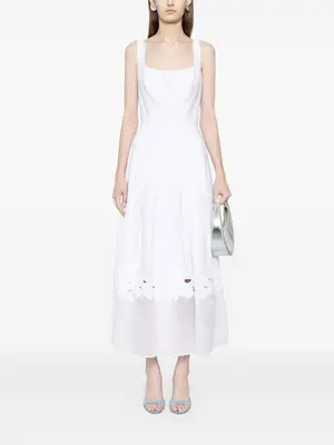 Elie Saab Embroidered Pleated Midi Dress