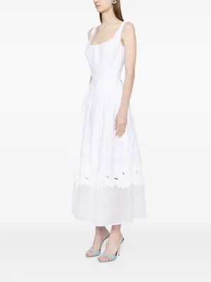 Elie Saab Embroidered Pleated Midi Dress