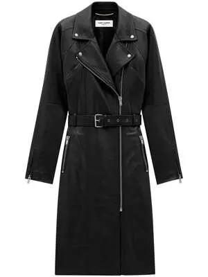 Saint Laurent Lambskin Leather Coat