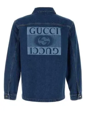 Gucci Interlocking G Lasered Denim Jacket
