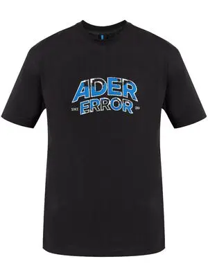 ADER ERROR Logo-embroidered T-shirt - Black