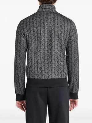 Lacoste Paris-monogram Zip-up Sweatshirt - Black