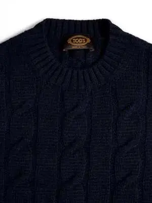 TOD'S Cable-knit Crew-neck Sweater