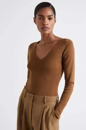 REISS Maeve Atelier Knitted Silk-blend Top