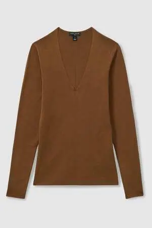 REISS Maeve Atelier Knitted Silk-blend Top