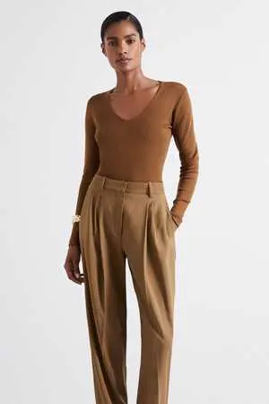 REISS Maeve Atelier Knitted Silk-blend Top