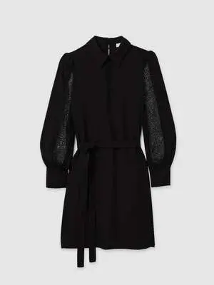 REISS Reema Lace Insert Mini Dress
