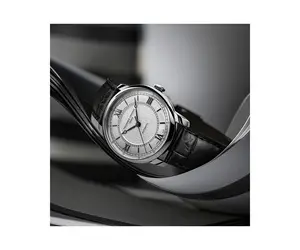 FREDERIQUE CONSTANT Classic 39mm Watch - Silver/black