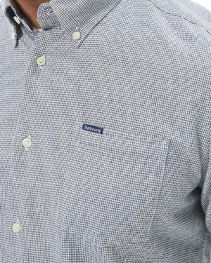 Barbour Turner Tailored Houndstooth Shirt - Navy