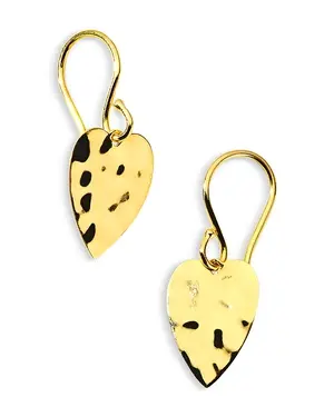 Ippolita 18k Yellow Classico Crinkle Mini Heart Drop Earrings - Gold
