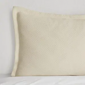 SFERRA Rombo Cotton Diamond Matelasse Euro Sham - Sand