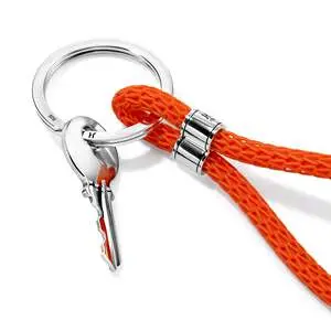 John Hardy Jh Key Chain, Sterling Silver, Rubber