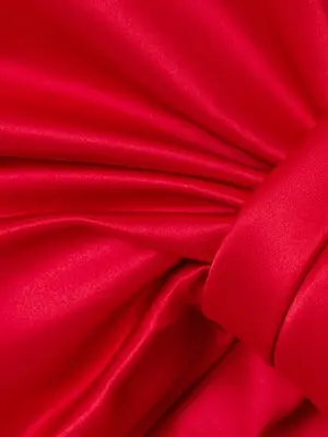 Simone Rocha Off-the-shoulder Bow-embellished Satin Blouse
