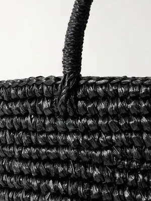 SENSI STUDIO Large Straw Tote - Black