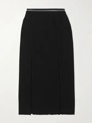 Helmut Lang Zip-detailed Stretch-ponte Midi Skirt