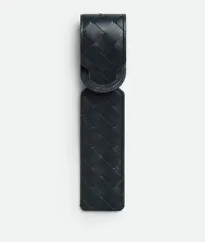 BOTTEGA  VENETA Intrecciato Long Tag Holder - Shadow