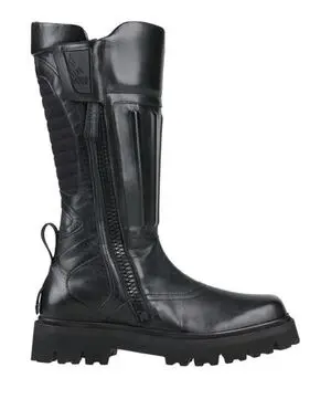 Emporio Armani Leather And Textile Fibers Boots