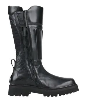 Emporio Armani Leather And Textile Fibers Boots