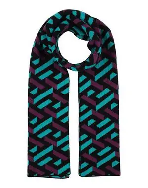 Versace Scarf Turquoise Wool, Elastane